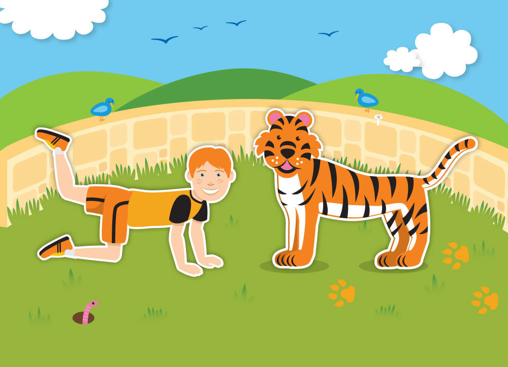 Episode 1: Tiger Tom; prowl like a tiger! - The Yoga Zoo